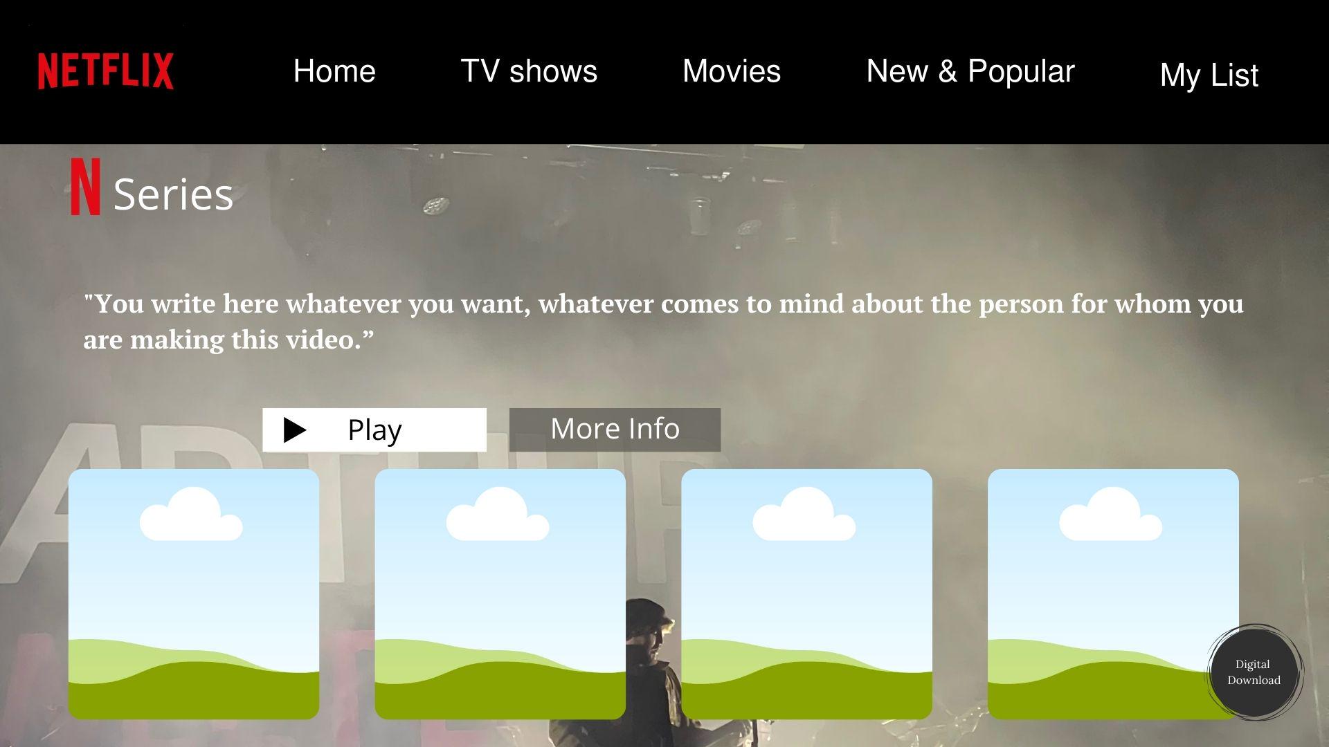 Netflix Presentation| Canva Template, Personalised Custom Gift Movie ...