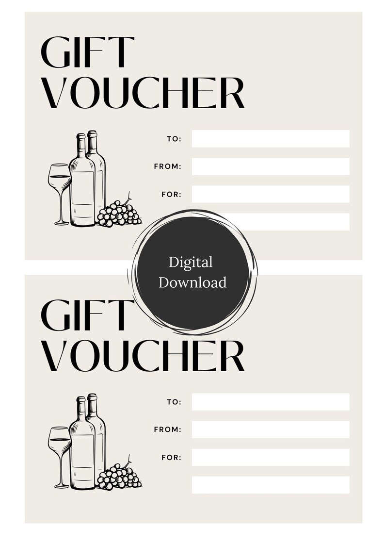 Printable Gift Card Voucher Template: Modern Design (PDF File) - Etsy