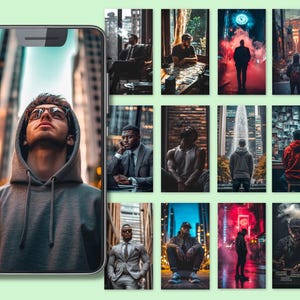 Men Stock Photo Bundle, Editable Canva Templates for Social Media, for ...