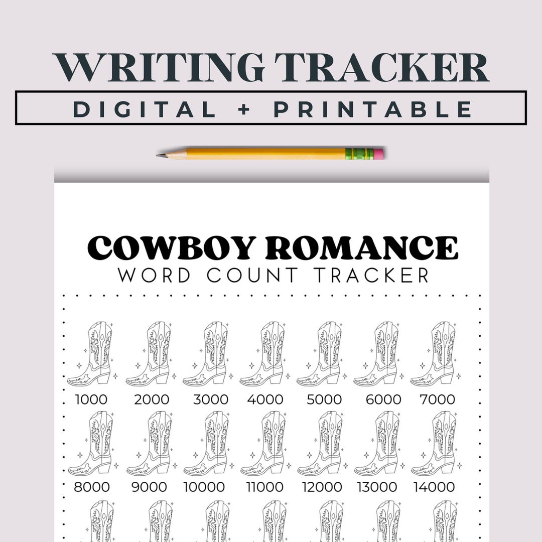Word Count Tracker, Cowboy Small Town Romance Novel, Rom Com Plot ...
