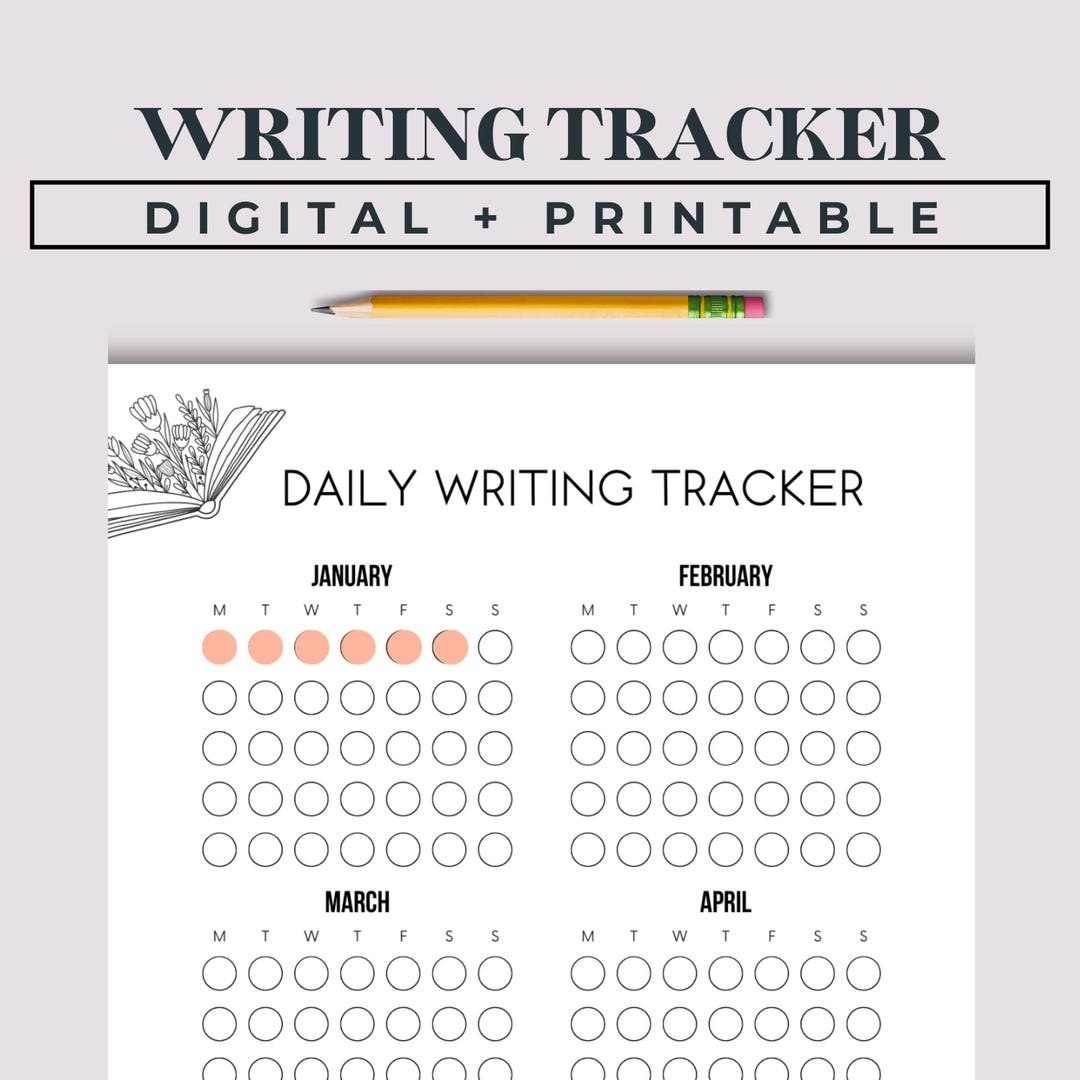 Monthly Writing Tracker, Word Count Tool, Book Planning, Novel Planner ...