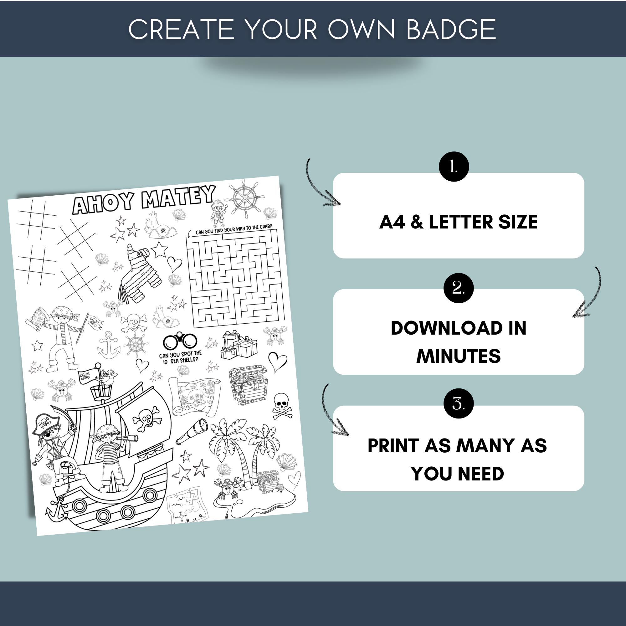 Printable Pirate Story Writing Worksheets, Pirate Adventure Book ...