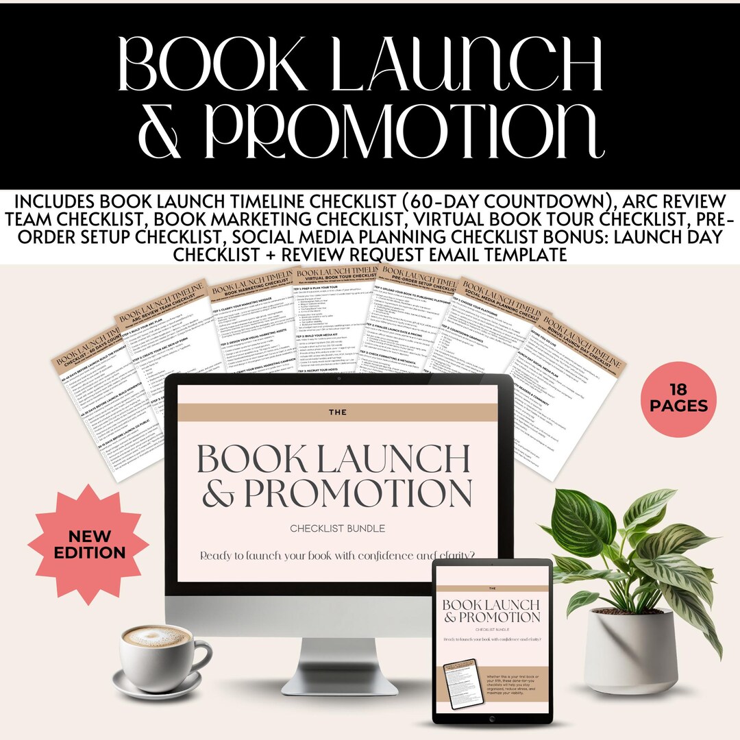 Book Launch Checklist, Marketing Plan for Indie Authors, New Book ...