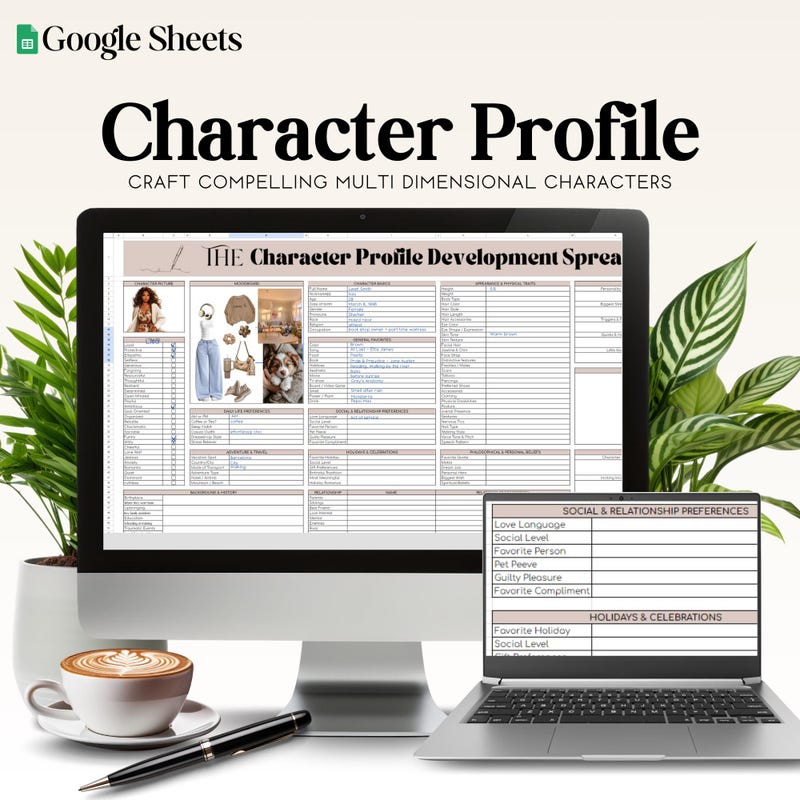 Writers Character Sheets - Etsy