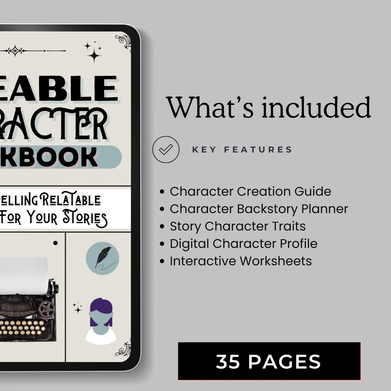 Character Development Workbook, Character Creation Guide, Character ...