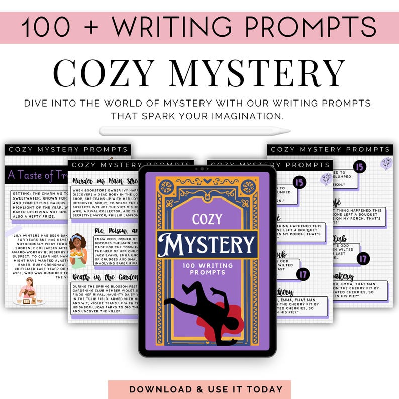 Daily Cozy Mystery Writing Prompts for Writers, Creating Writing ...