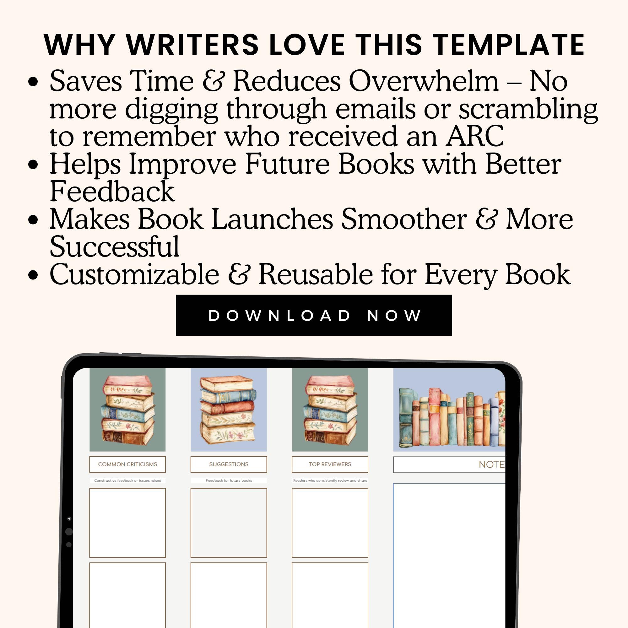 Advanced Reader Copy Feedback, ARC Reader Tracker, Editing Checklist ...