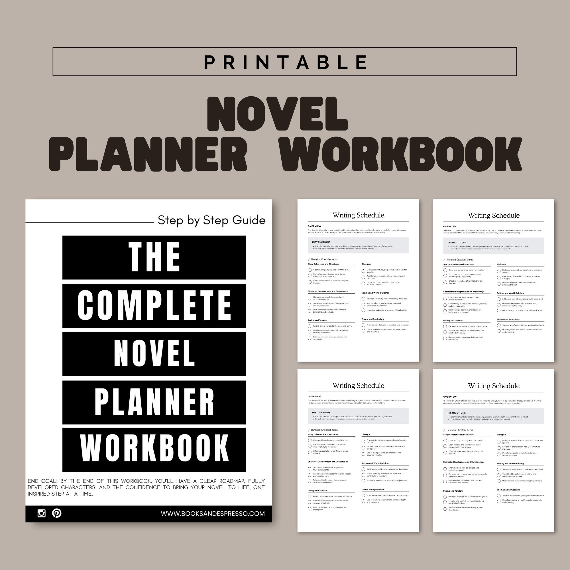 Novel Writing Planner, Writing Workbook Self Published Author, Plot ...