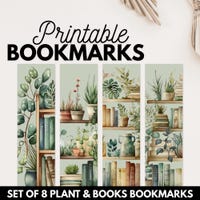 Mushroom Motif, Bookmarks, Book, Reading, Digital Printable Bookmarks ...