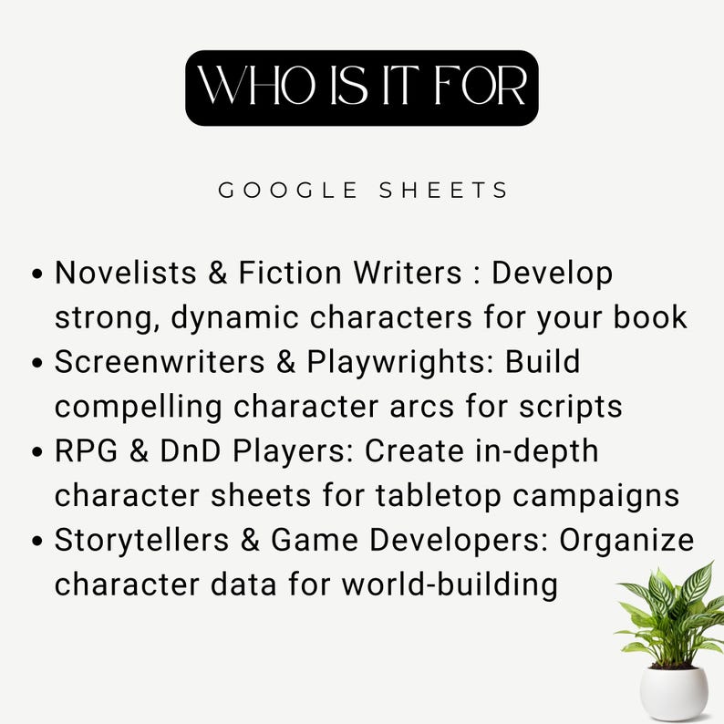 Character Development Spreadsheet, Character Sheet Profile Template ...