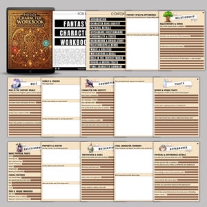 Fantasy Character Workbook, Character Profile Creation, Character ...