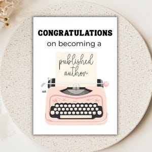 Congrats New Author, Congrats Published Author Card, Printable Author ...