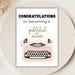 Congrats New Author, Congrats Published Author Card, Printable Author ...