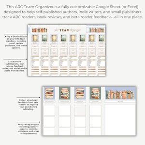 Advanced Reader Copy Feedback, ARC Reader Tracker, Editing Checklist ...