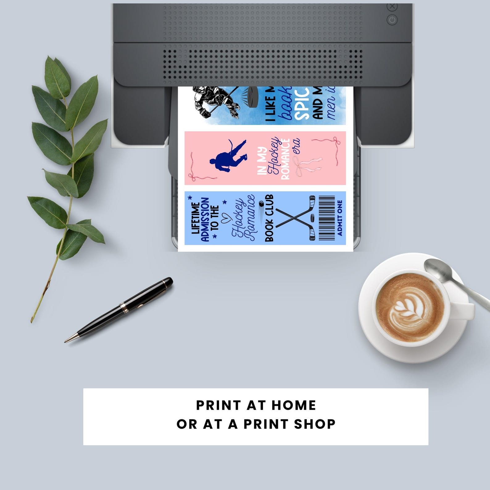 Hockey Romance Printable Bookmarks, Ice Hockey Reader, in My Hockey ...