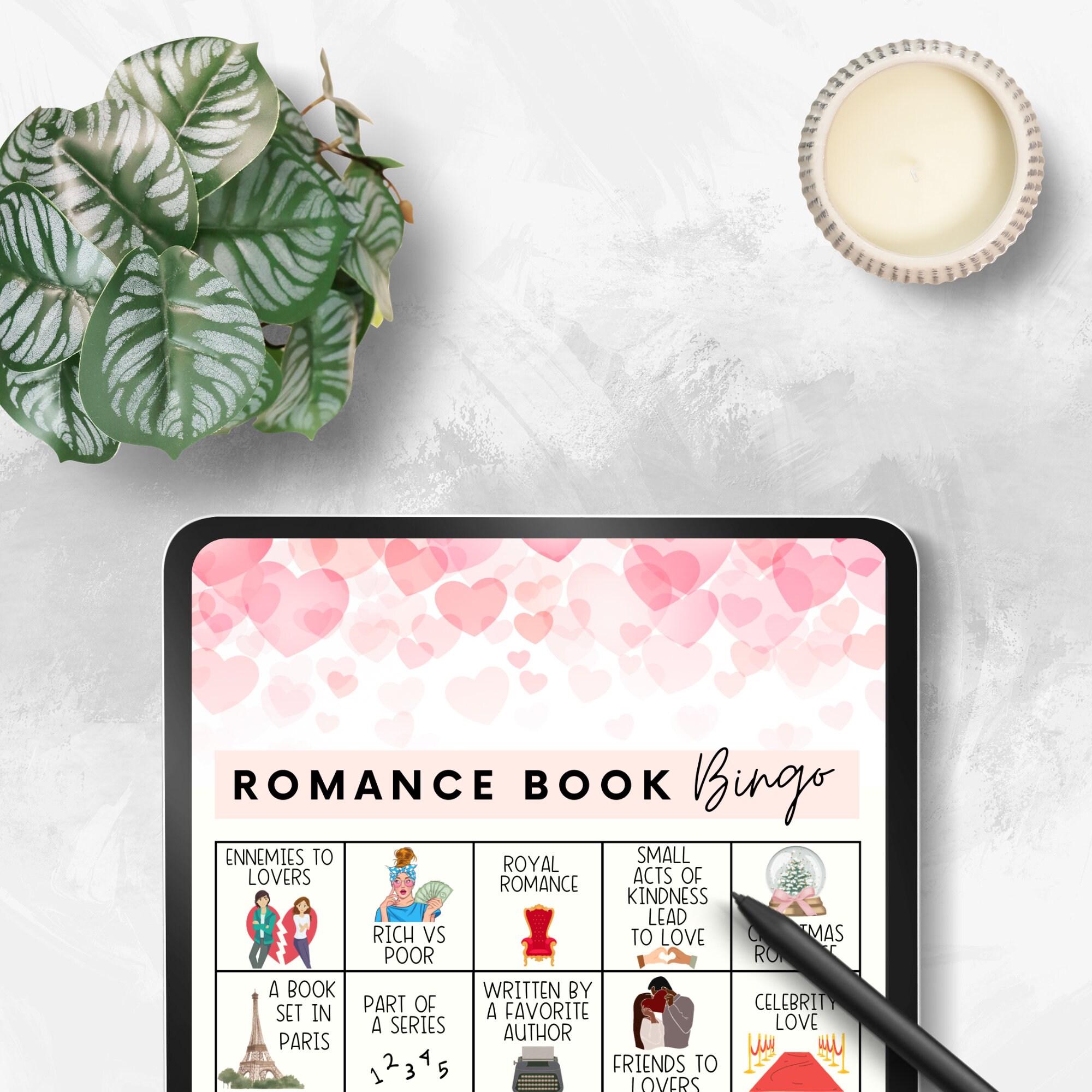 Printable Romance Book Bingo, Romance Reader TBR Game, Reading ...