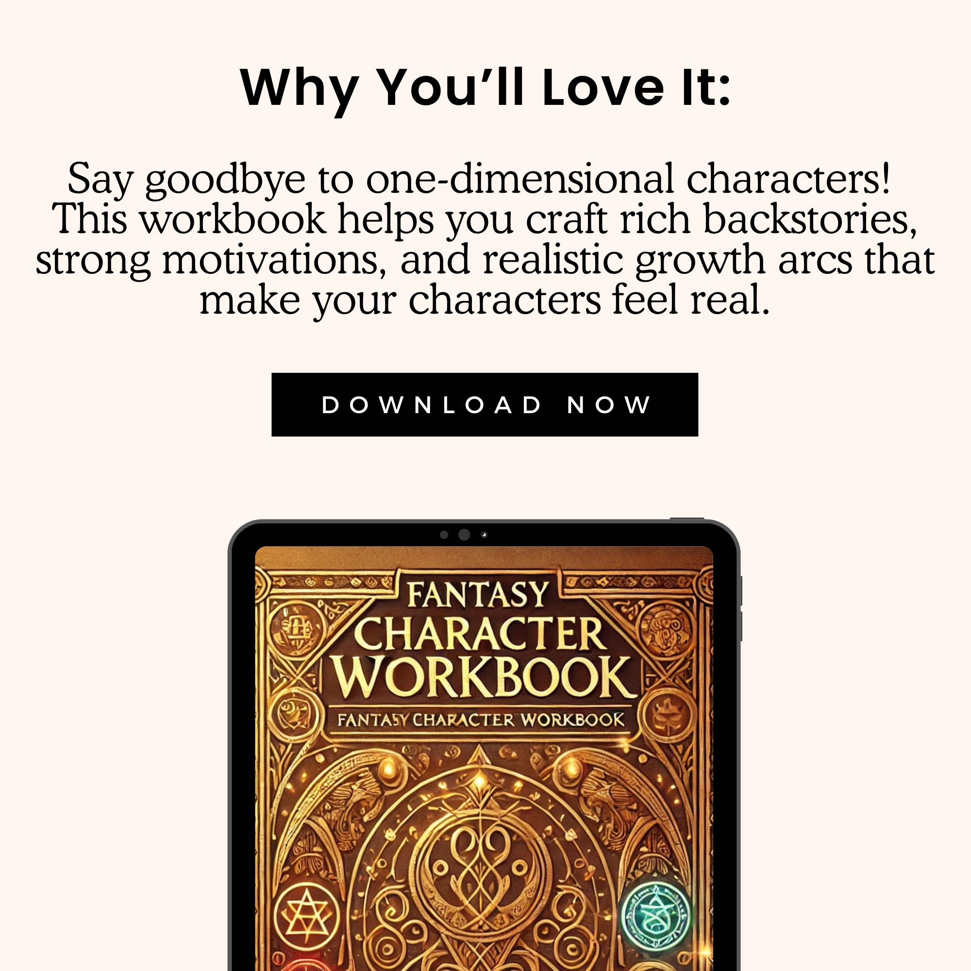 Fantasy Character Workbook, Character Profile Creation, Character ...