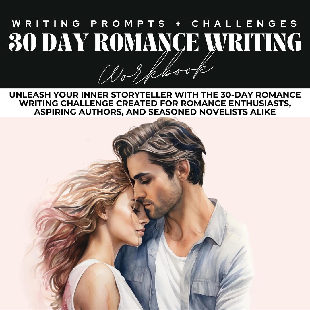 30 Day Romance Writing Challenge, Novel Writing Planner, Writing ...