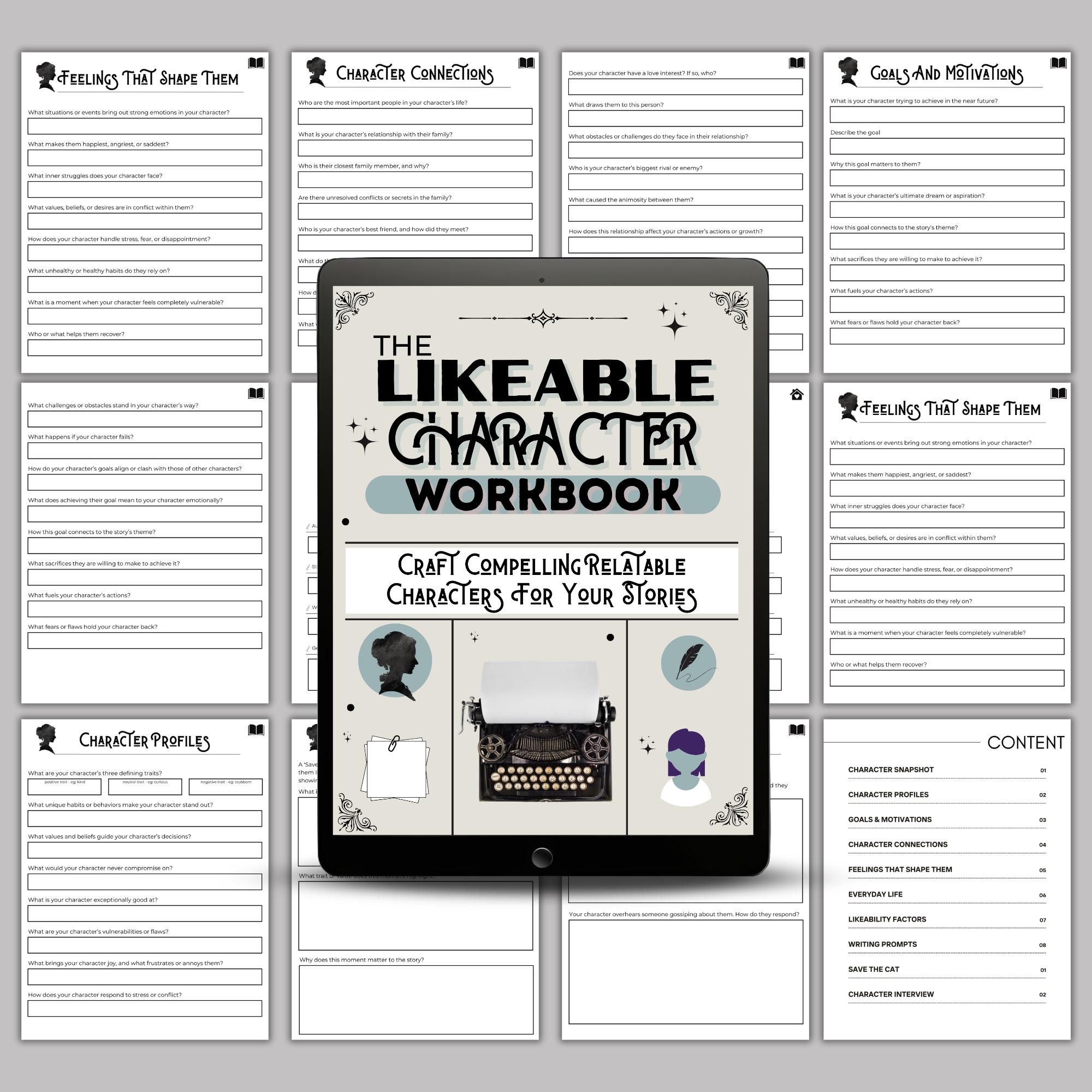 Character Development Workbook, Character Creation Guide, Character ...