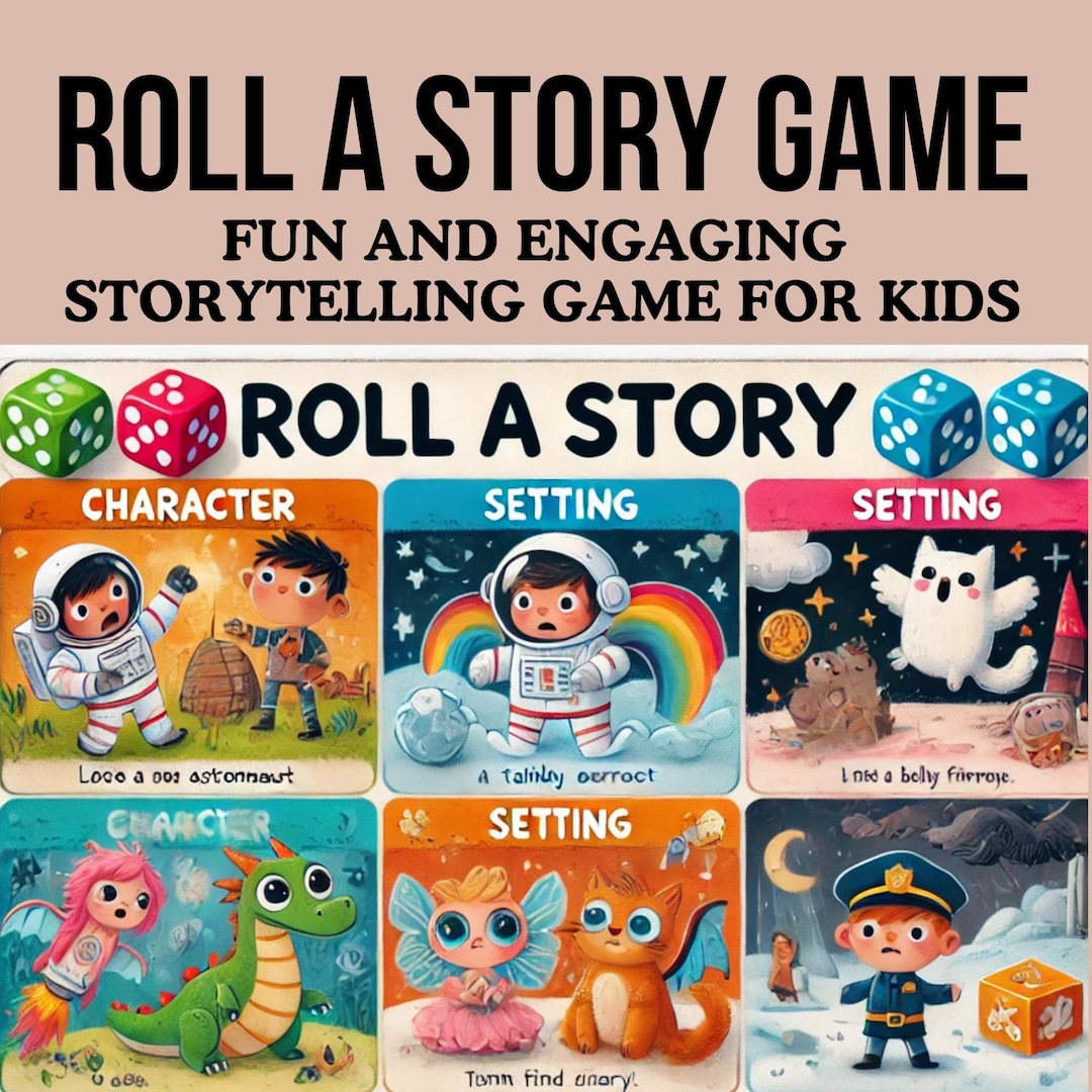Storytelling Dice Game for Kids, Roll A Story Game, Story Generator ...