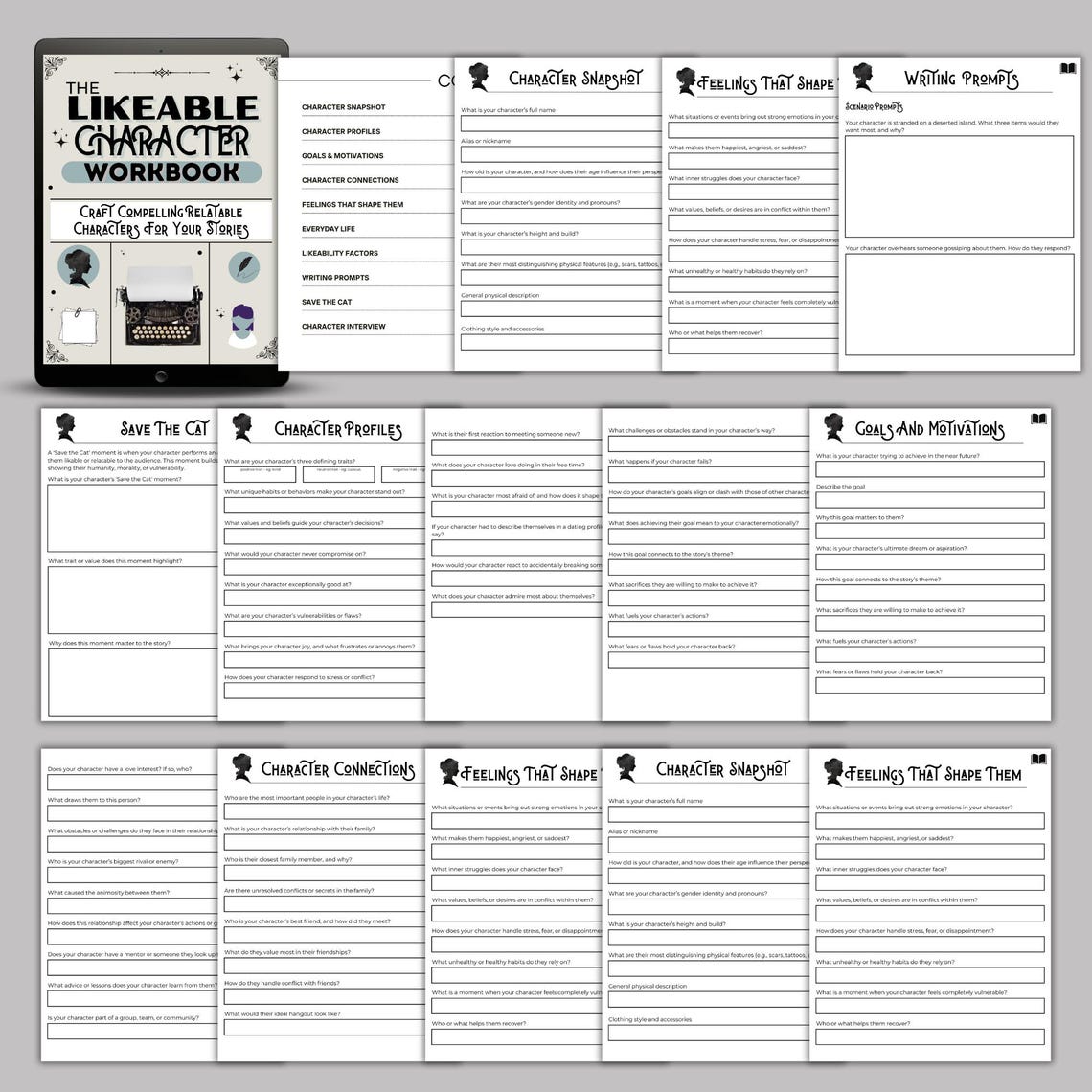 Character Development Workbook, Character Creation Guide, Character ...