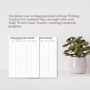 Daily Word Progress Tracker, Daily Writing Routine Tracker, Word Count ...