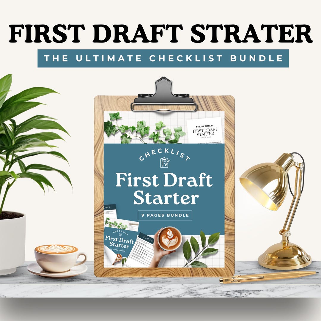 First Draft Checklist, Novel Writing Planner, Story Planning, Book ...