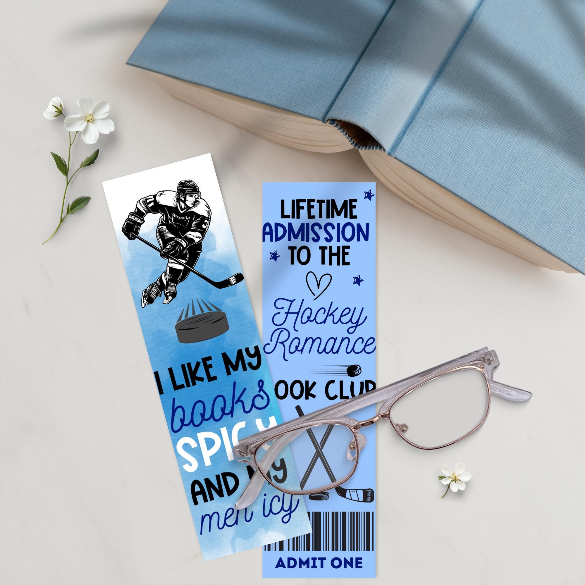 Hockey Romance Printable Bookmarks, Ice Hockey Reader, in My Hockey ...