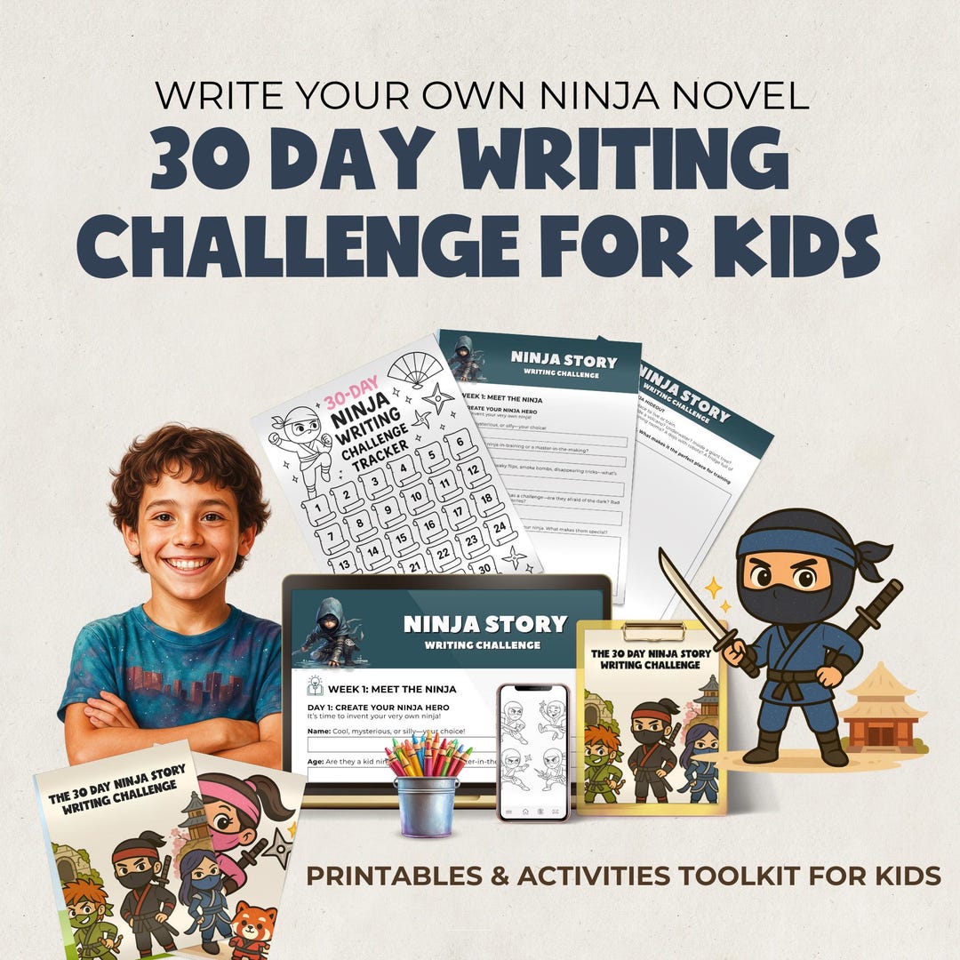 30 Day Writing Challenge for Kids, Storytelling Activity for Kids ...