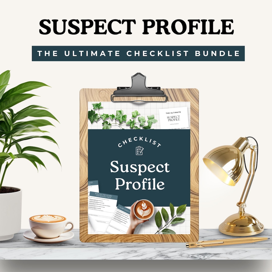 Suspect Profile Checklist, Mystery Writing, Whodunnit Suspect Planner ...