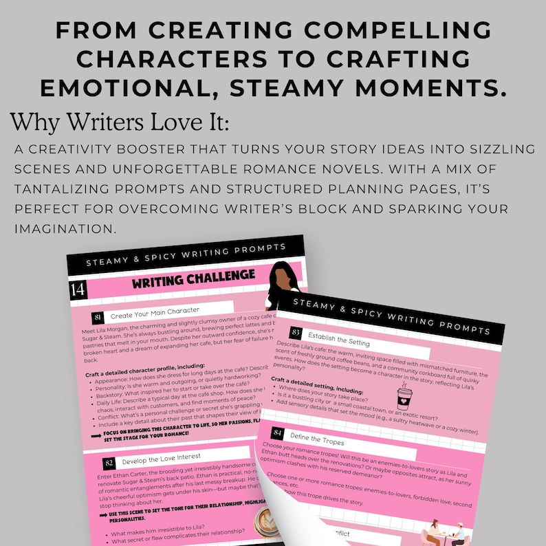 Steamy Romance Writing Prompts, Smutty Romance Story Starters, Romance ...