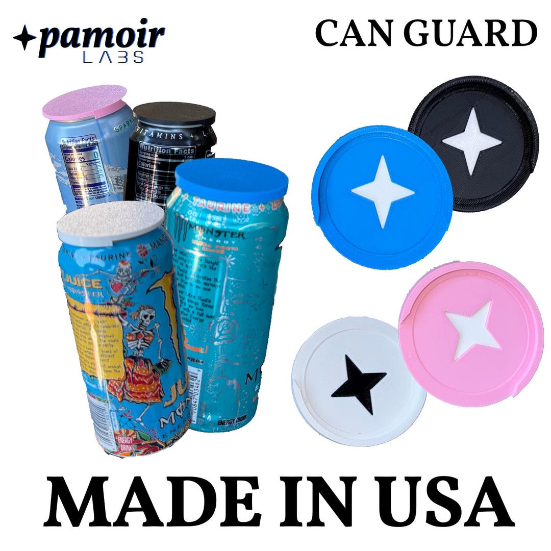 Reusable Can Cover: Food Safe Drink Protector, Fits Most Cans (4-pack ...