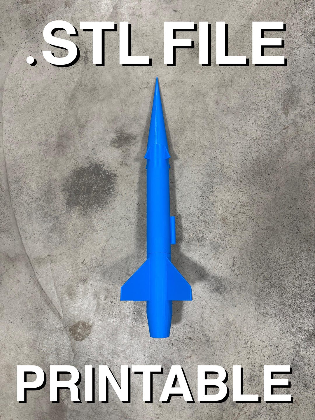 3D Printable AGM 12-D Bull Pup Rocket Shell STL File (18mm Engine) - Etsy