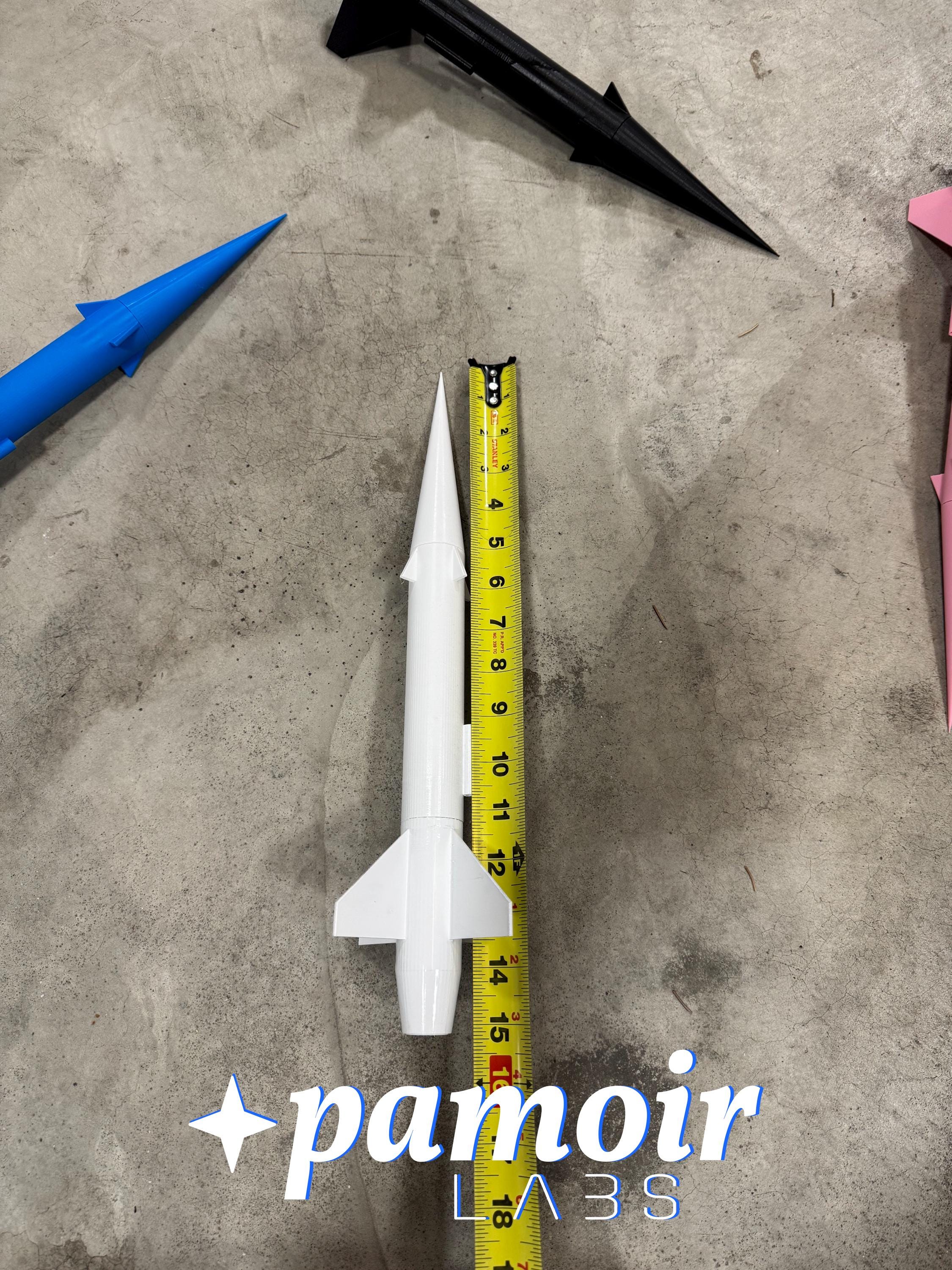 3D Printable AGM 12-D Bull Pup Rocket Shell STL File (18mm Engine) - Etsy