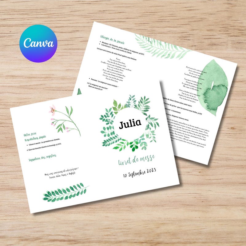 Souvenir Booklet Template - Etsy