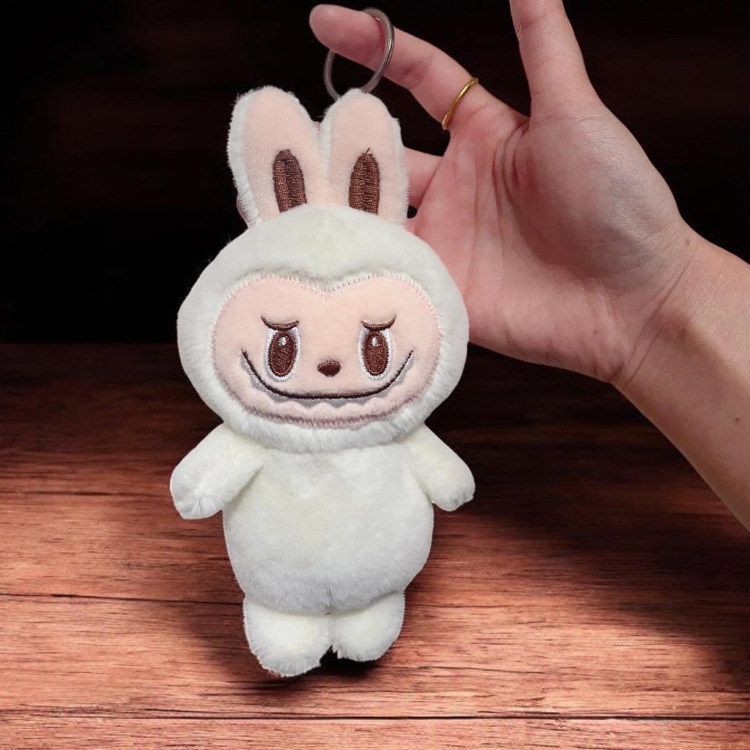 Labubu Keychain Monster Plush Pendant Toy Cute Stuffed Doll Key ...