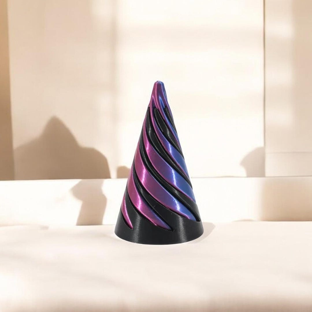Mini Vortex Optical Illusion Spinner Toy Cone Sculpture Gadget Gravity ...
