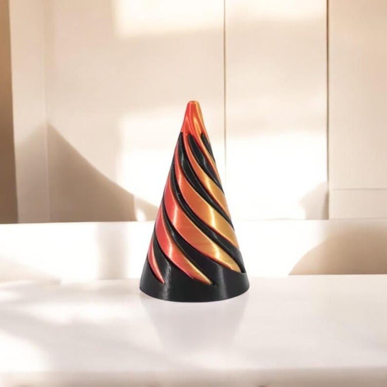 Mini Vortex Optical Illusion Spinner Toy Cone Sculpture Gadget Gravity ...