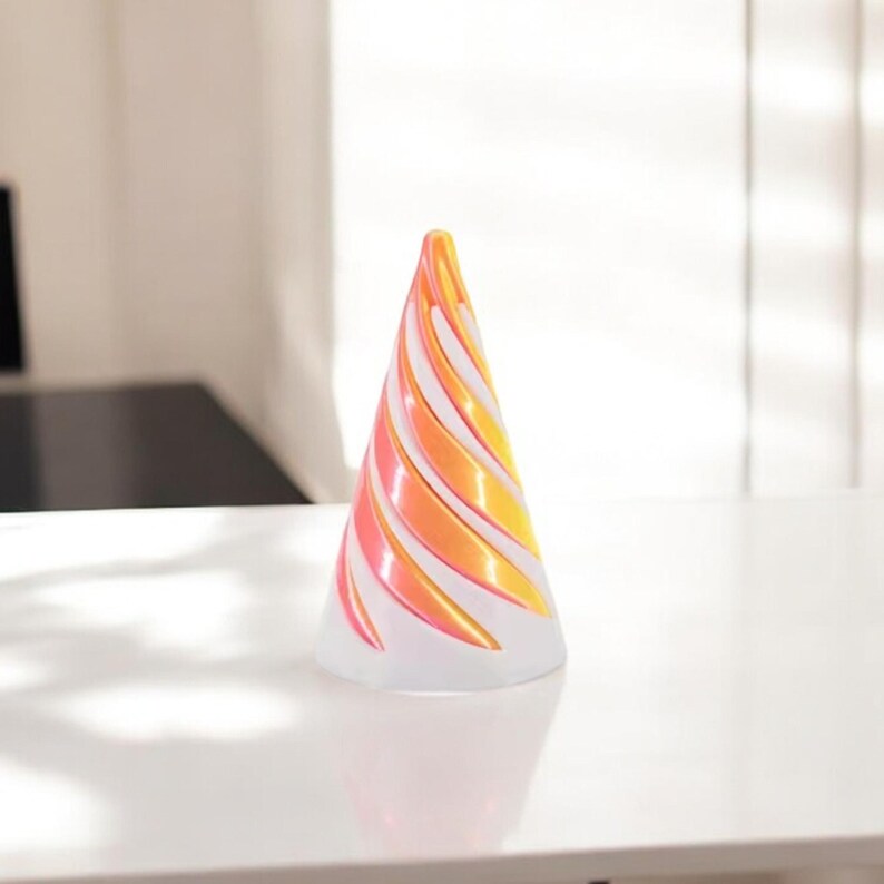 Mini Vortex Optical Illusion Spinner Toy Cone Sculpture Gadget Gravity ...