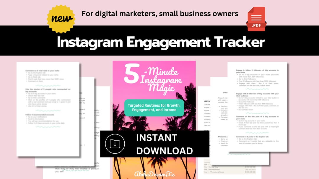 Instagram Growth Guide - Instagram Engagement Tracker: 5-minute ...