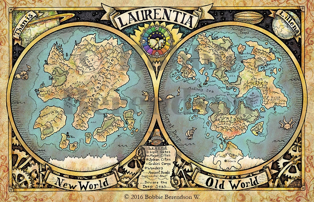 Steampunk World Map