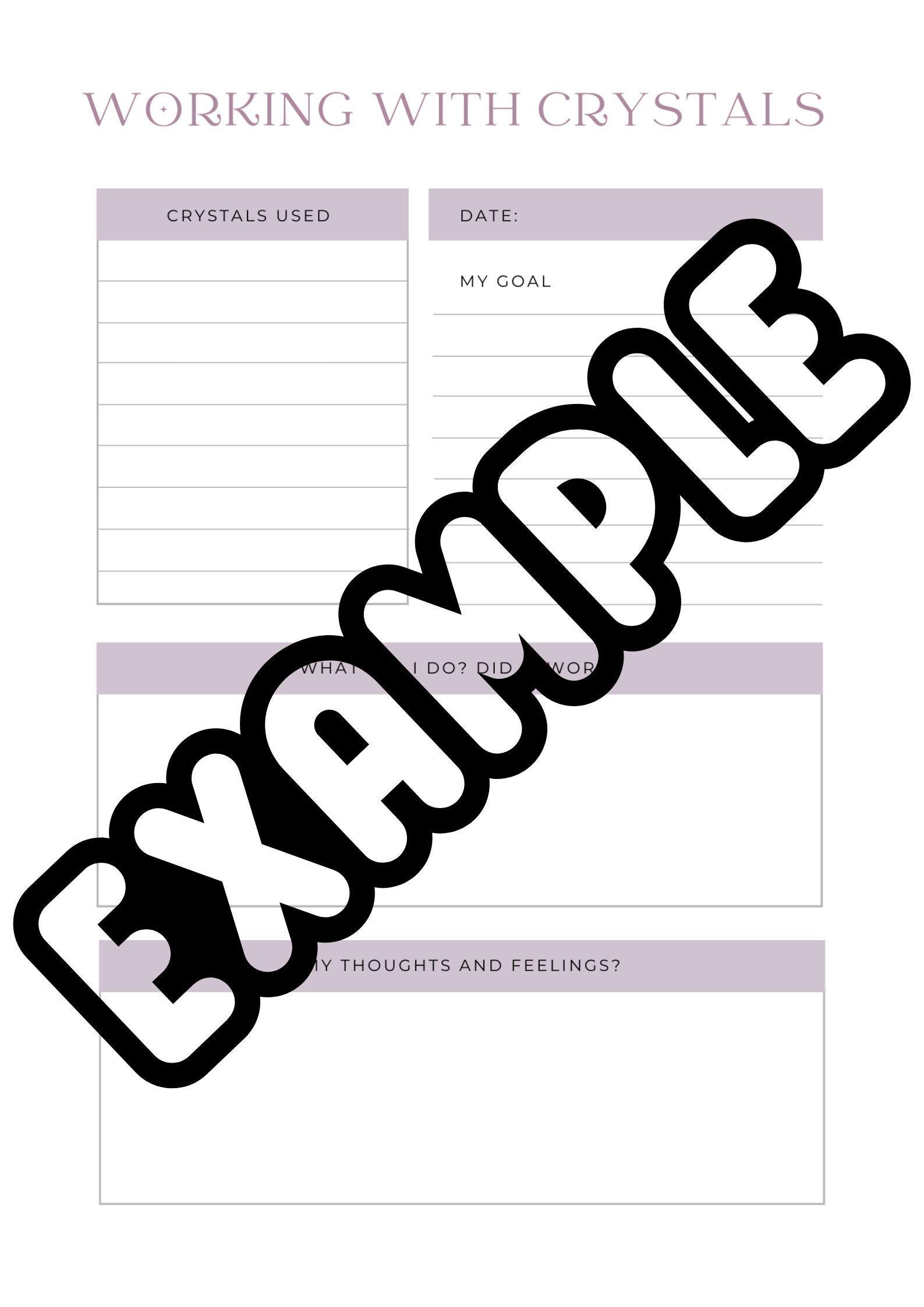 Printable Crystal Healing Workbook With Full Color Posters and Journal ...