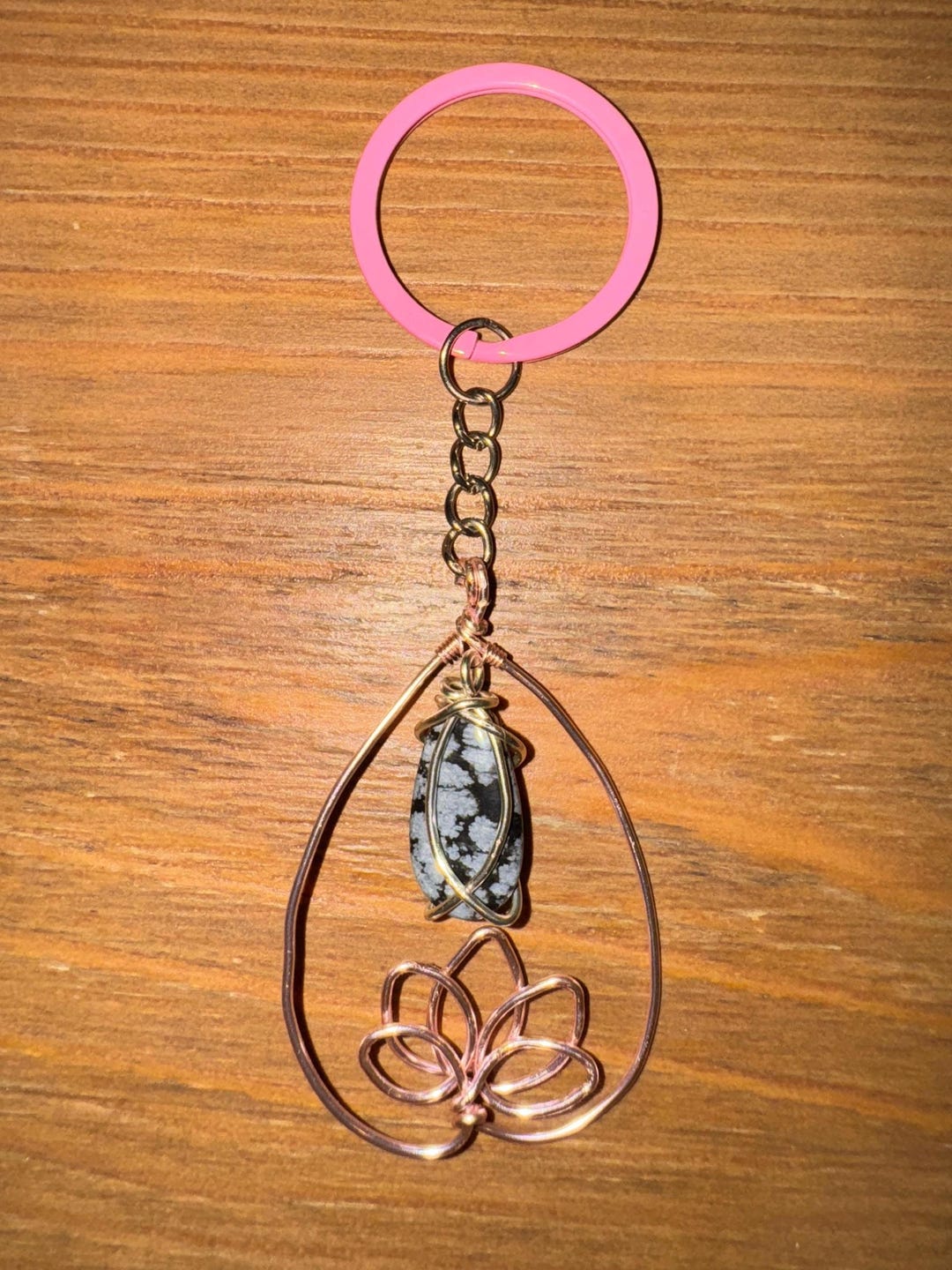 Snowflake Obsidian Lotus Wire Wrap - Etsy