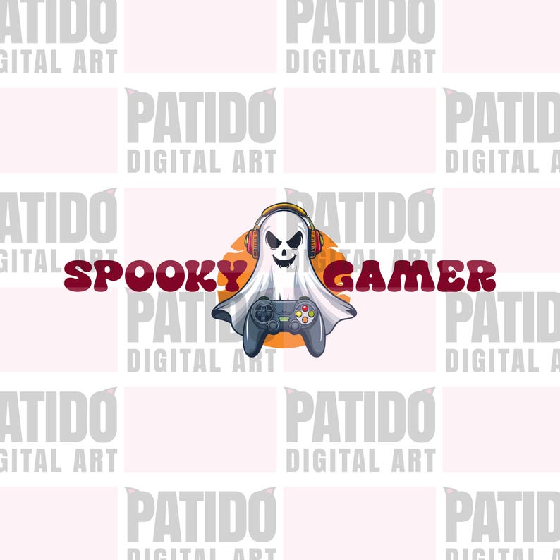 Spooky Gamer Ghost Halloween PNG, Game Controller SVG, Halloween ...