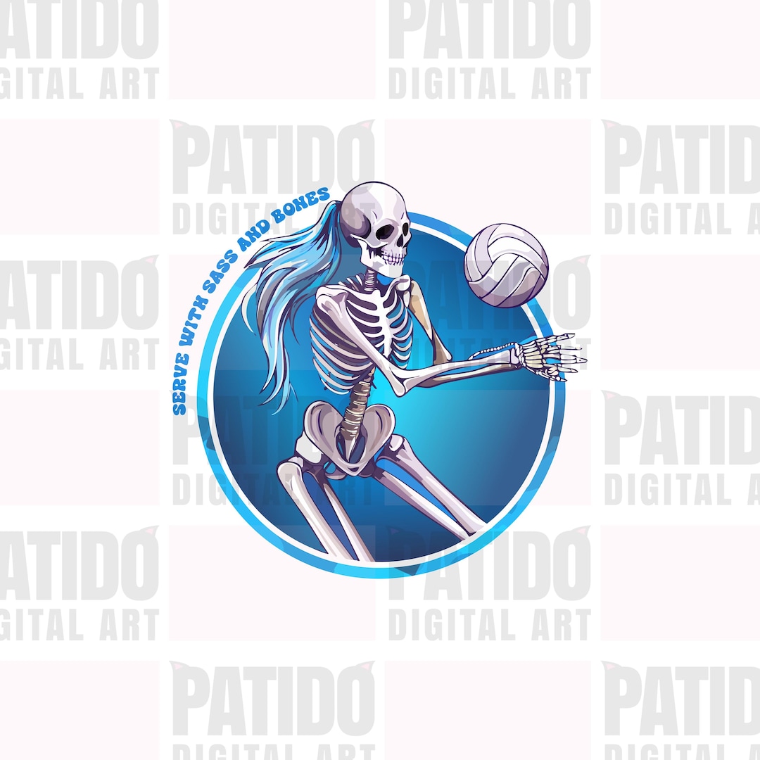 Skeleton Volleyball Player Png Svg | Volleyball Shirt Design & Skull ...
