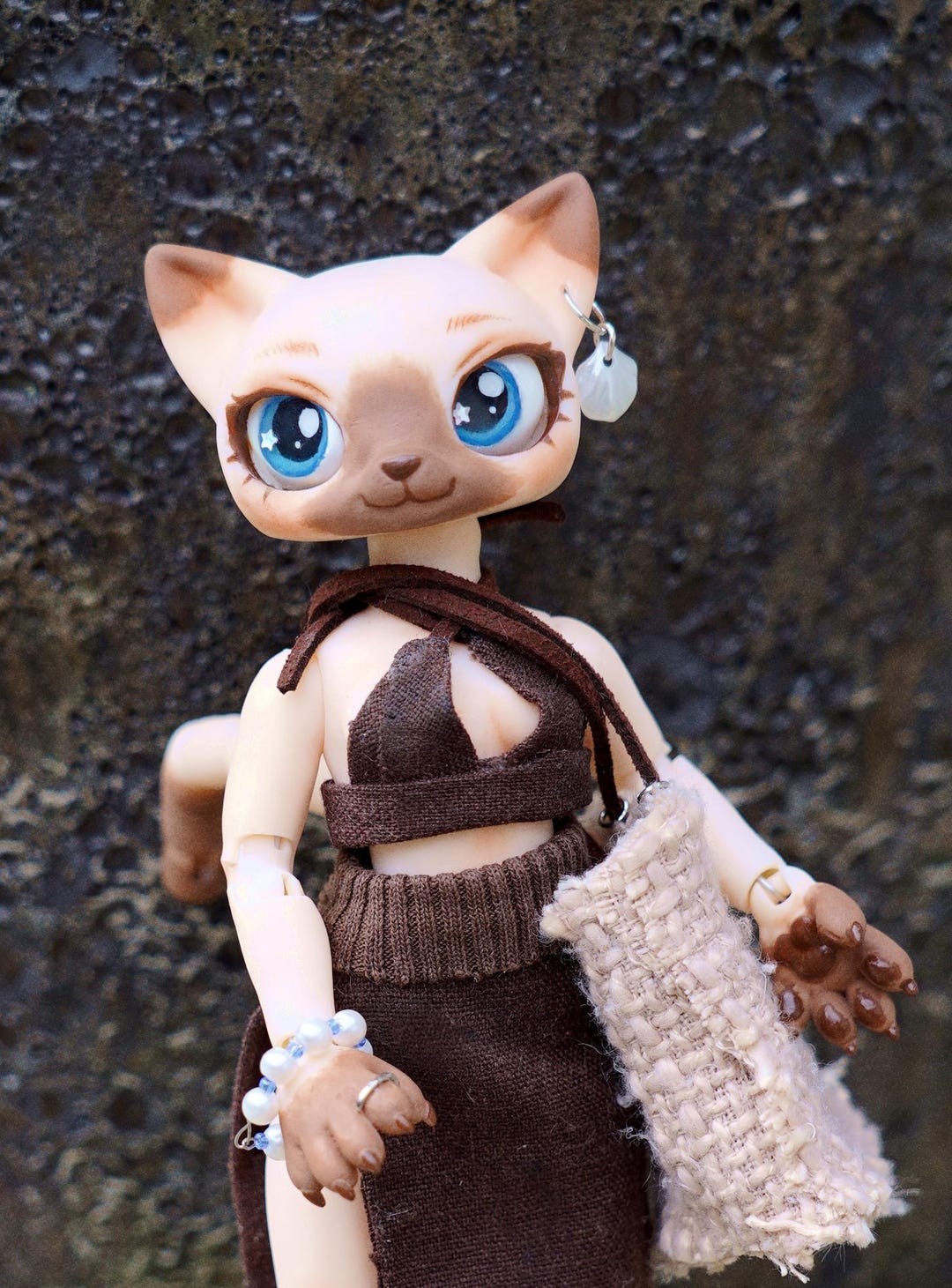 Lina Siamese Shorthair Cat Resin OOAK Ball Jointed Doll One of a Kind ...