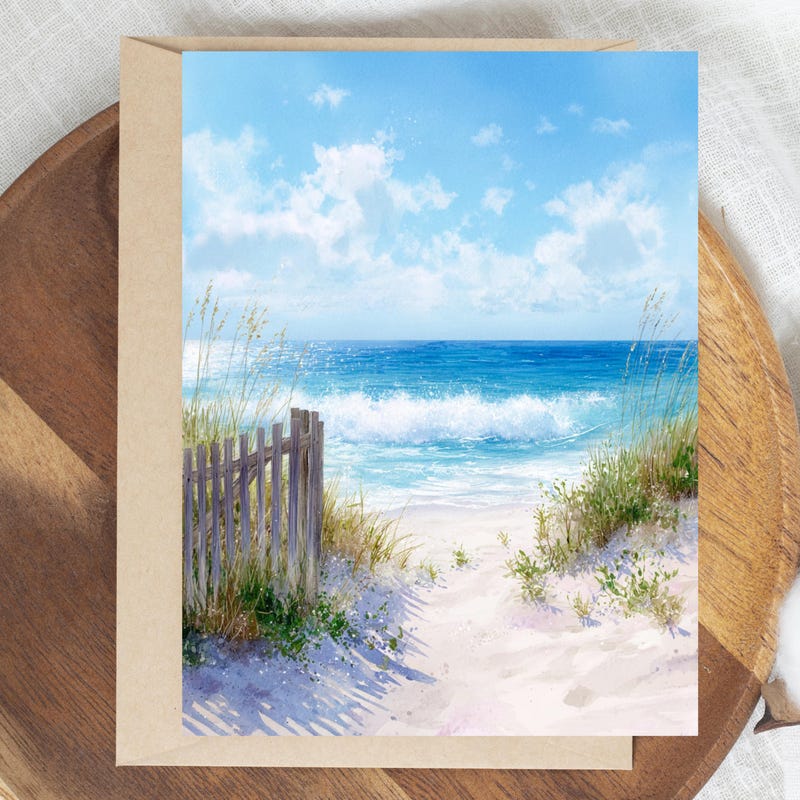 Coastal Handmade Cards - Etsy