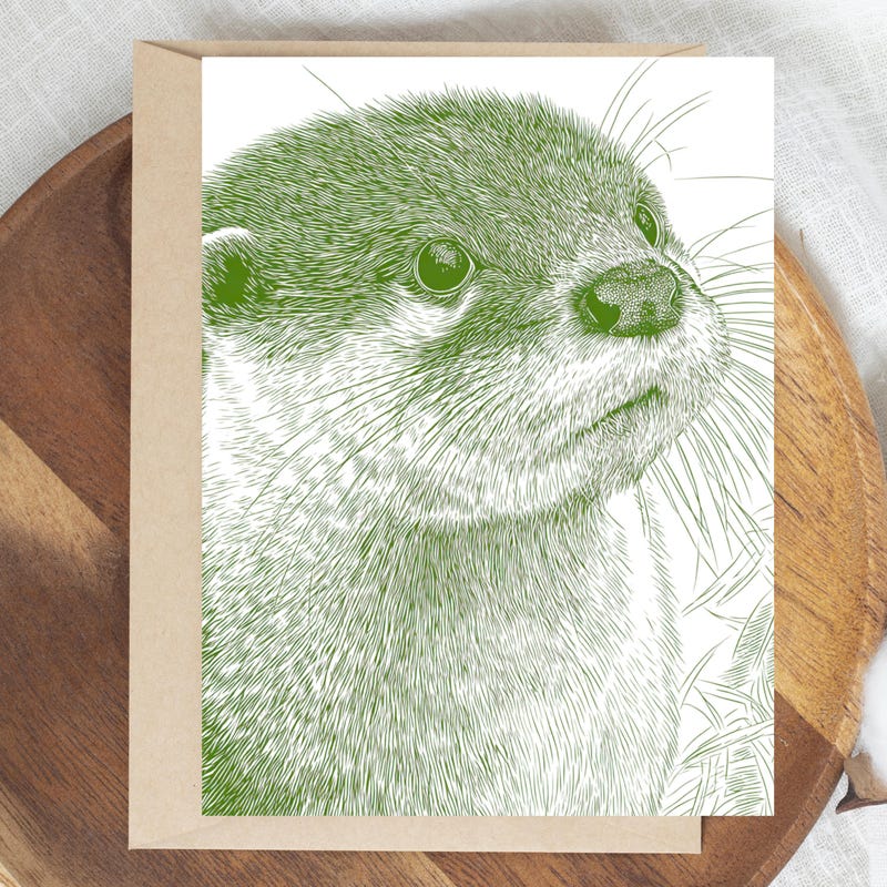 Linocut Art Greeting Cards - Etsy