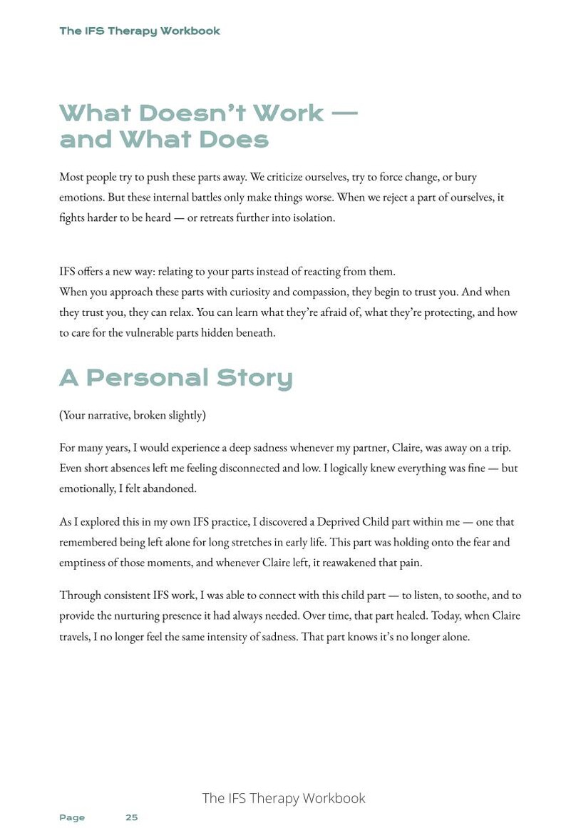 The IFS Therapy Workbook - Etsy