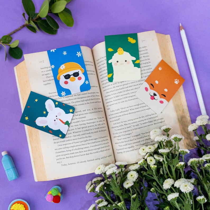 Magnetic Bookmark Set of 10 - Etsy